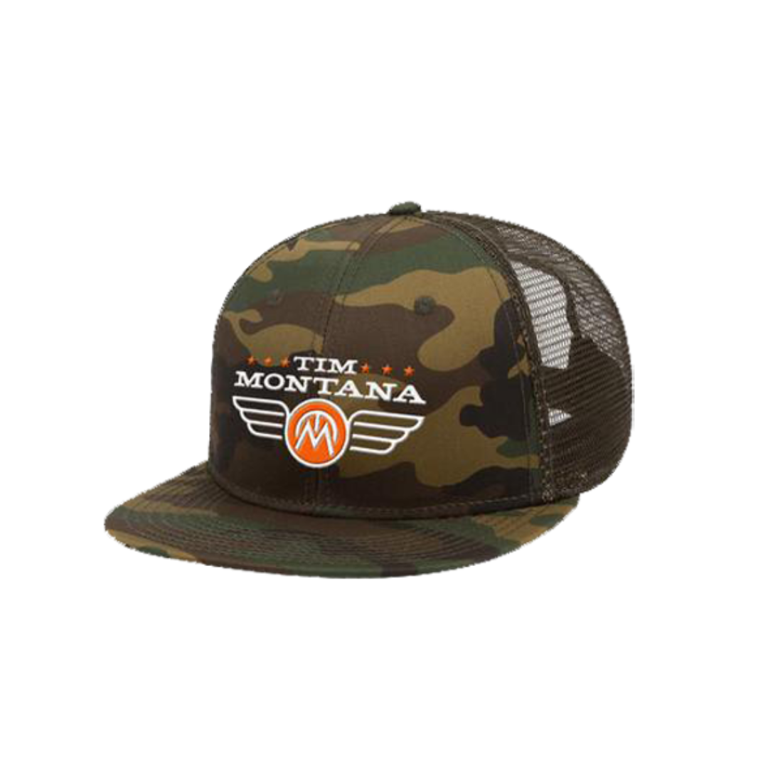 Wings Logo Camo Snapback Hat – Tim Montana